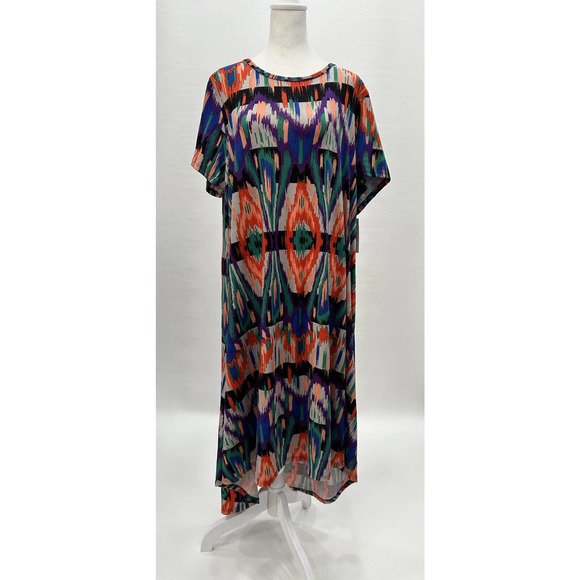 LuLaRoe | Dresses | Lularoe Size 2xl Carly Dress Aztec Tribal Hi Lo Hem ...